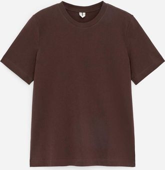 Arket Signature-T-Shirt -Braun