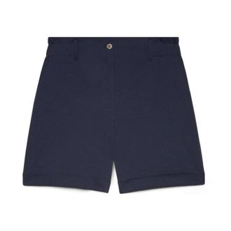 Fiorella Rubino Femme, Shorts, Bleu, Taille: 44 FR Bermuda en Point de Milan