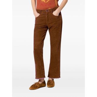 Isabel Marant Corduroy Flared Trousers - Brown