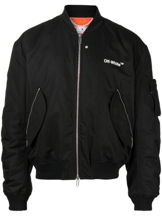 Off-white veste bomber à imprimé Diag - Noir