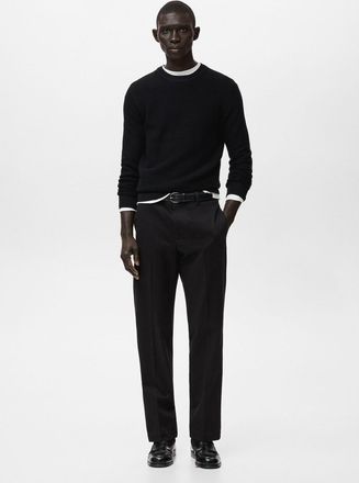 Mango Pull 100 % coton tressé noir - Homme - XXL - MANGO MAN