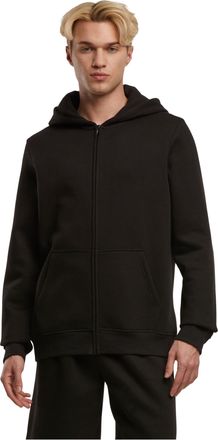 Urban Classics Herren Basic Essential Zip Hoody - Kapuzenjacke mit Rei&szlig;verschluss im Regular Fit - Sweatjacke f&uuml;r Alltag & Freizeit, Schwarz, 4XL