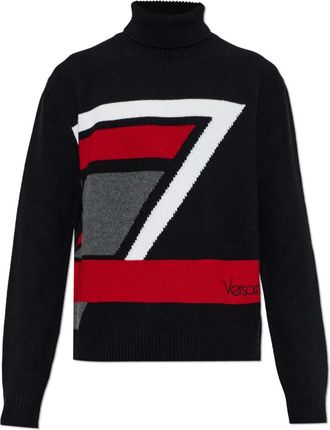 Versace Herren, Strickwaren, Schwarzk, LGr&ouml;&szlig;e