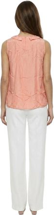 Dolce & Gabbana Womens Pink Silk Blouse