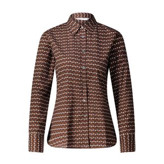 Caliban Taillierte Bluse - - Blouses & Shirts - Damen - Braun - 2XL