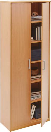 Xora Mehrzweckschrank, Buche, Holzwerkstoff, 5 F&auml;cher, 72x194x36 cm, Waschk&uuml;che, Mehrzweckschr&auml;nke
