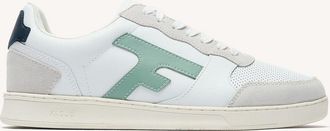 Faguo Baskets blanc et lichen cuir