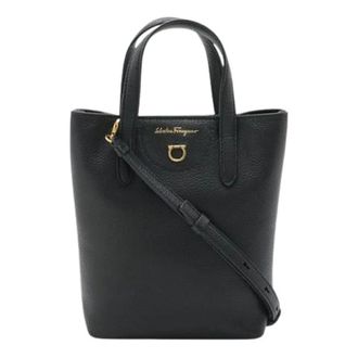 Ferragamo Pre-owned Leder 2way Umh&auml;ngetasche - - Pre-owned - Damen - Schwarzk - ONE SIZE