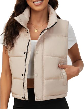 Fengbay Reitweste Damen, Damenwesten &Auml;rmellose mit Stehkragen Leicht Steppweste Gepolsterte Daunenweste f&uuml;r Herbst und Winter