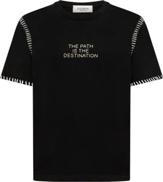 Laneus Homme, Tops, Noir, Taille: M T-shirts