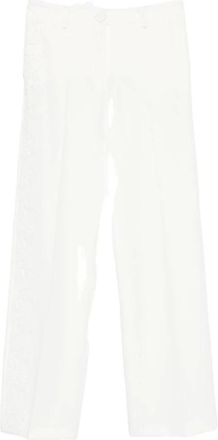 BABYLON Femme, Pantalons, Blanc, Taille: 42 FR Wide Pantalons