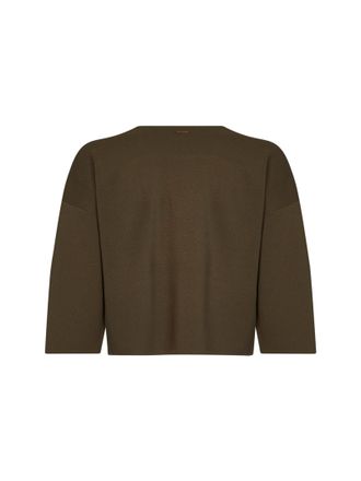 Max Mara Womens Top Mxmformo Khaki Green Viscose Knitwear Sweater