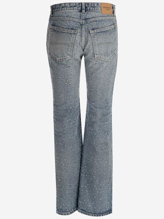 Balenciaga Womens Jeans Low-Rise Distressed Denim Cotton