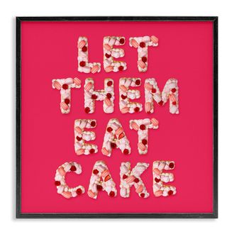 Stupell Industries Lish Creative Giclée-Kunst, gerahmt, Motiv Let Them Eat Cake, Grau, 30,5 x 30,5 cm
