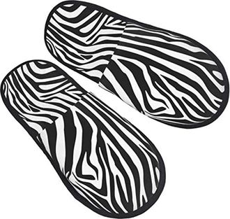 Generic Chaussons Femme Homme Motif Z&egrave;bre Chaud Chaussons Confortable Maison Pantoufles Antid&eacute;rapant Chaussures DInt&eacute;rieur Pour Voyager H&ocirc;tel Ext&eacute;rieur L