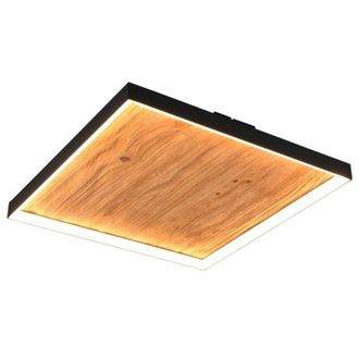 Trio Plafonnier design Kalea noir avec bois - 655510130