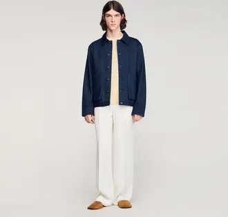 Sandro Blouson worker en denim