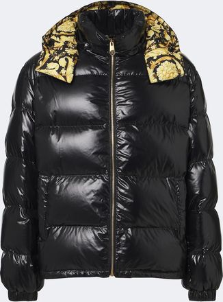 Versace Veste doudoune Barocco &agrave; capuche