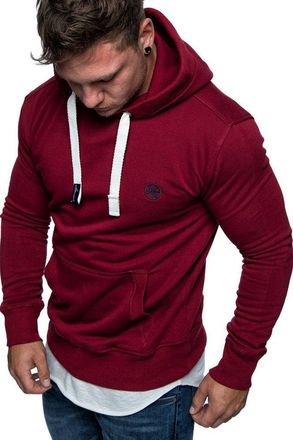 Amaci & Sons Kapuzenpullover WATERBURY Kapuzenpullover Herren Basic Kontrast Sweatjacke Pullover Hoodie Sweatshirt