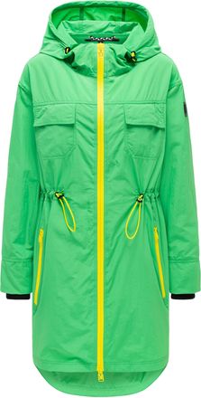 Marikoo Damen Mantel &Uuml;bergangsjacke Tr&uuml;ffelbonbon mit Kapuze