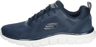 Skechers Baskets Track Broader pour Homme, Maille PU Bleu Marine, 45 EU