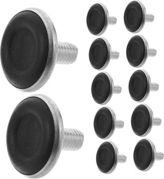 Soimiss 24 Stück Teiliges Möbelfüße Verstellbar mit Schraubgewinde Schwere Nivellierfüße aus Eisen und Kunststoff rutschfest Stabilisierend für Tisch Stuhl Sc