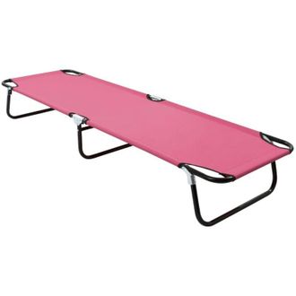 vidaXL Klappliege Stahl Rosa Vidaxl