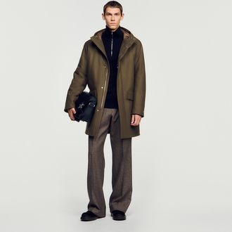 Sandro Parka aus Wolle und Kaschmir