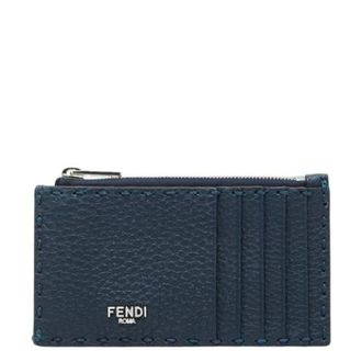 Fendi Porte-cartes Pre-owned - Femme - Pre-owned - Bleu - Taille: ONE Size