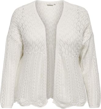 Only Carmakoma Only Carmakoma Damen Carnola 7/8 Life Open Cardigan KNT Noos, Cloud Dancer, S EU