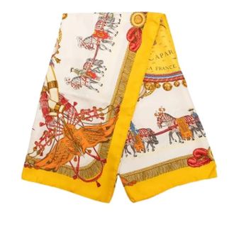 Herm&egrave;s Pre-owned Caparacons De La France Et De L Inde Scarf - Femme - Pre-owned - Jaune - Taille: ONE Size