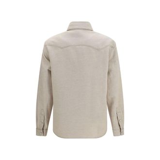 Fendi Womens Beige Denim Shirt