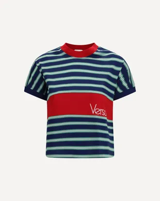 Versace Striped cotton T-shirt Female 40