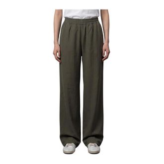 Golden Goose Hosen mit weitem Bein aus Leinenmischung - - Trousers - Damen - Gr&uuml;n - M