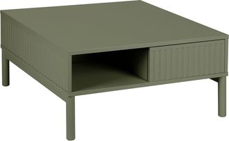 home24 Couchtisch aus lackiertem MDF & massiver Buche in Rot, Lackierte Holzoberfl&auml;che mit technischer Zargenbauweise, Akzentuiertes M&ouml;belst&uuml;ck f&uuml;r den Wohnr