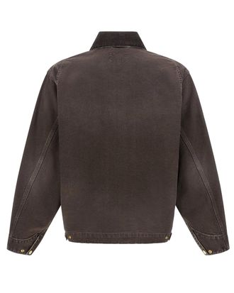 Carhartt Work in Progress Mens Jacket Og Detroit Tobacco Destroy Wash Tobacco-Tobacco Tobacco/tobacco