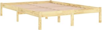 Generic vidaXL Massivholzbett, Bett Holzbett f&uuml;r Schlafzimmer, Bettgestell Bettrahmen mit Lattenrost, Doppelbett Schlafzimmerbett, 180x200cm