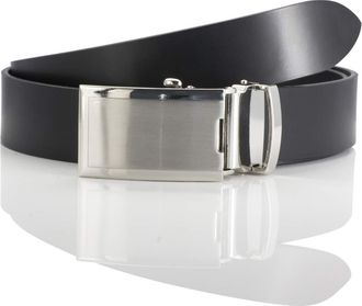 Lindenmann Lederg&uuml;rtel Herren/G&uuml;rtel Herren, Rindleder-G&uuml;rtel XL mit Automatik-Koppelschlie&szlig;e, schwarz, Gr&ouml;&szlig;e/Size:120;Farbe/Color:schwarz