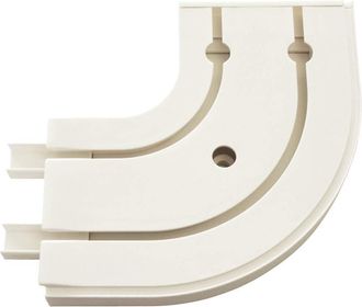 Gardinia Rundbögen GE2 mit Endstück, Für Vorhangschienen, 13,5/13,5 cm, Weiß, 2 Stück