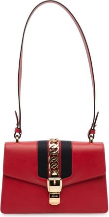 Gucci 2016-2025 kleine Sylvie Web Satchel-Tasche aus Leder - Rot