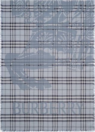 Burberry &Eacute;charpe large en laine et soie Check EKD