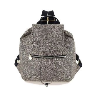 Borbonese Femme, Sacs, Brun, Taille: ONE Size Sac &agrave; dos en tissu technique avec rabat avant