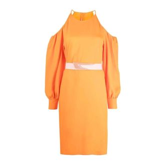 Stella McCartney Off-Shoulder-Kleid mit Perlen-Detail - - Dresses - Damen - Orange - S