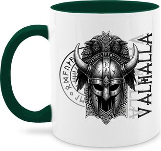 Shirtracer Tasse Tassen 325ml - Wikinger & Walhalla - Odin Raben Runen - Valhalla Viking Deko - 325 ml - Dunkelgr&uuml;n - geschenke f&uuml;r m&auml;nner vikings mit namen nord