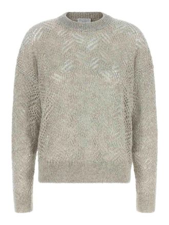 Brunello Cucinelli Dazzling Abstract Leaf - Gris