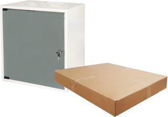 Link Schrank Rack 19 montiert 12 für die Wand für Gitter Tür Glas grau