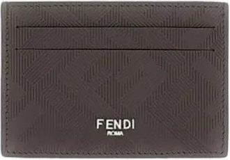 Fendi Portemonnaies - Slim Cardholder In Fendi Shadow Leather - Gr. unisize - in Schwarz - f&uuml;r Damen