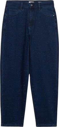 Oltre Femme, Jeans, Bleu, Taille: 42 FR Jeans Regular avec Cristaux