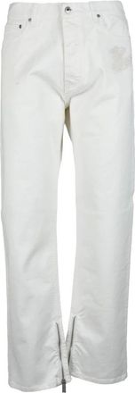 Off-white Homme, Jeans, Blanc, Taille: W33 Jeans &eacute;l&eacute;gants en coton et &eacute;lasthanne