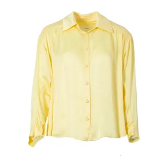 Brand Unique Chemise &agrave; manches longues - Femme - Blouses et Chemises - Jaune - Taille: 38 FR